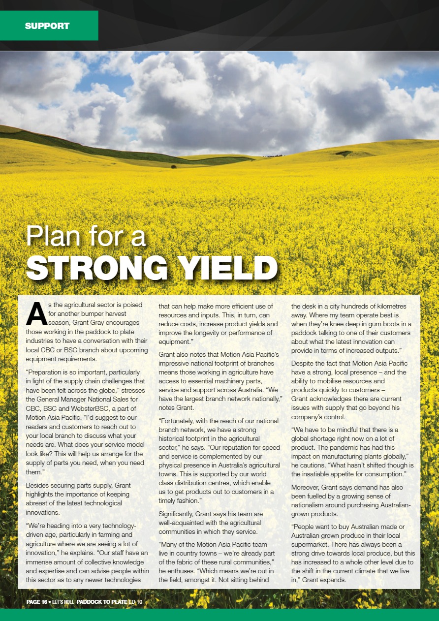 Paddock to Plate Edition 10 – Industry inMotion